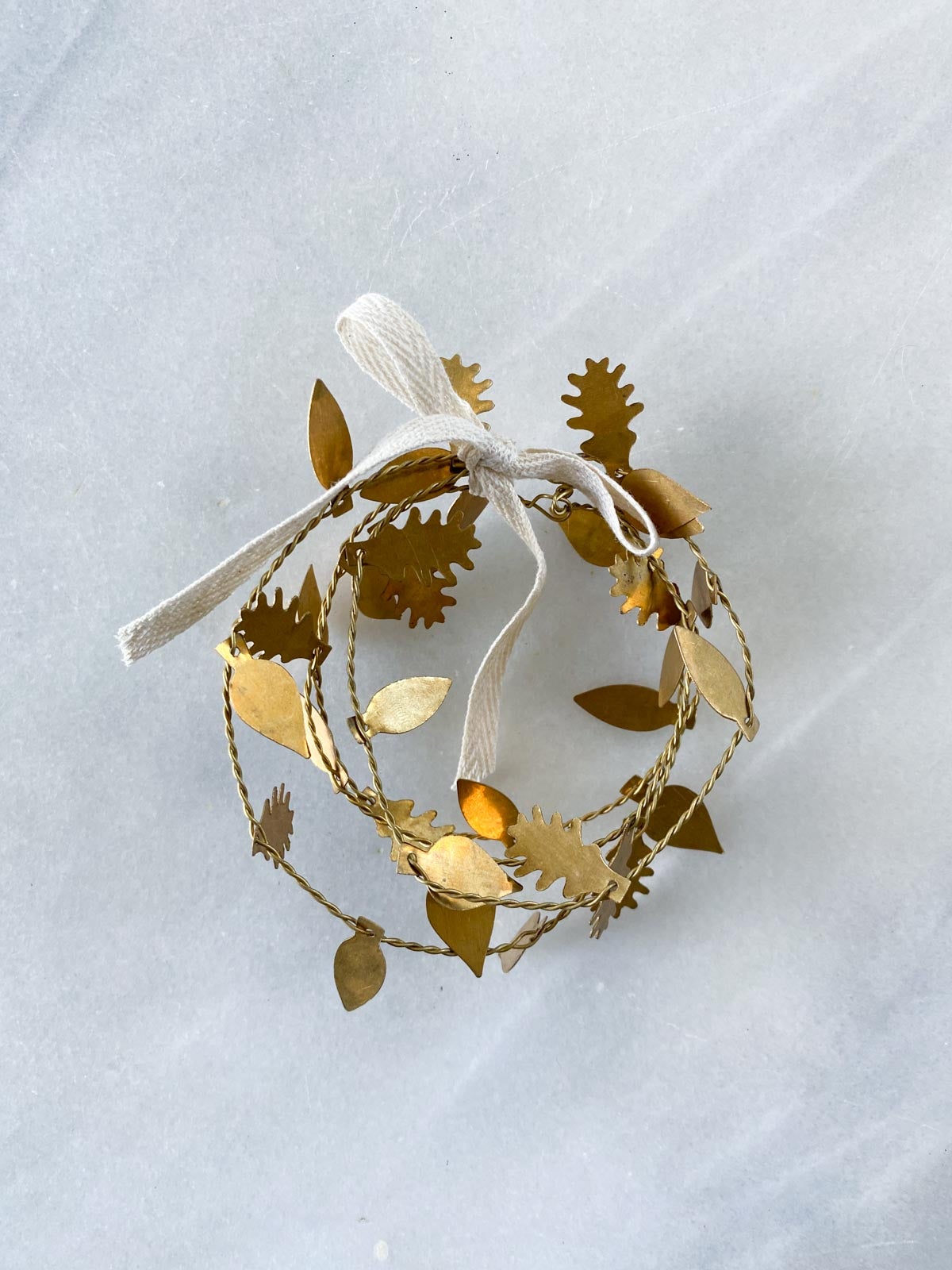 Brass Leaf Garland | Perry and Carlson